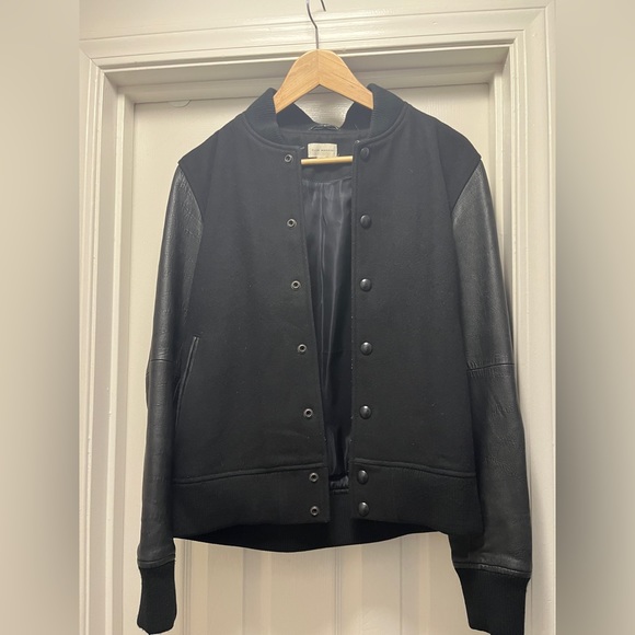 Club Monaco | Jackets & Coats | Club Monaco Leather Wool Bomber Jacket ...